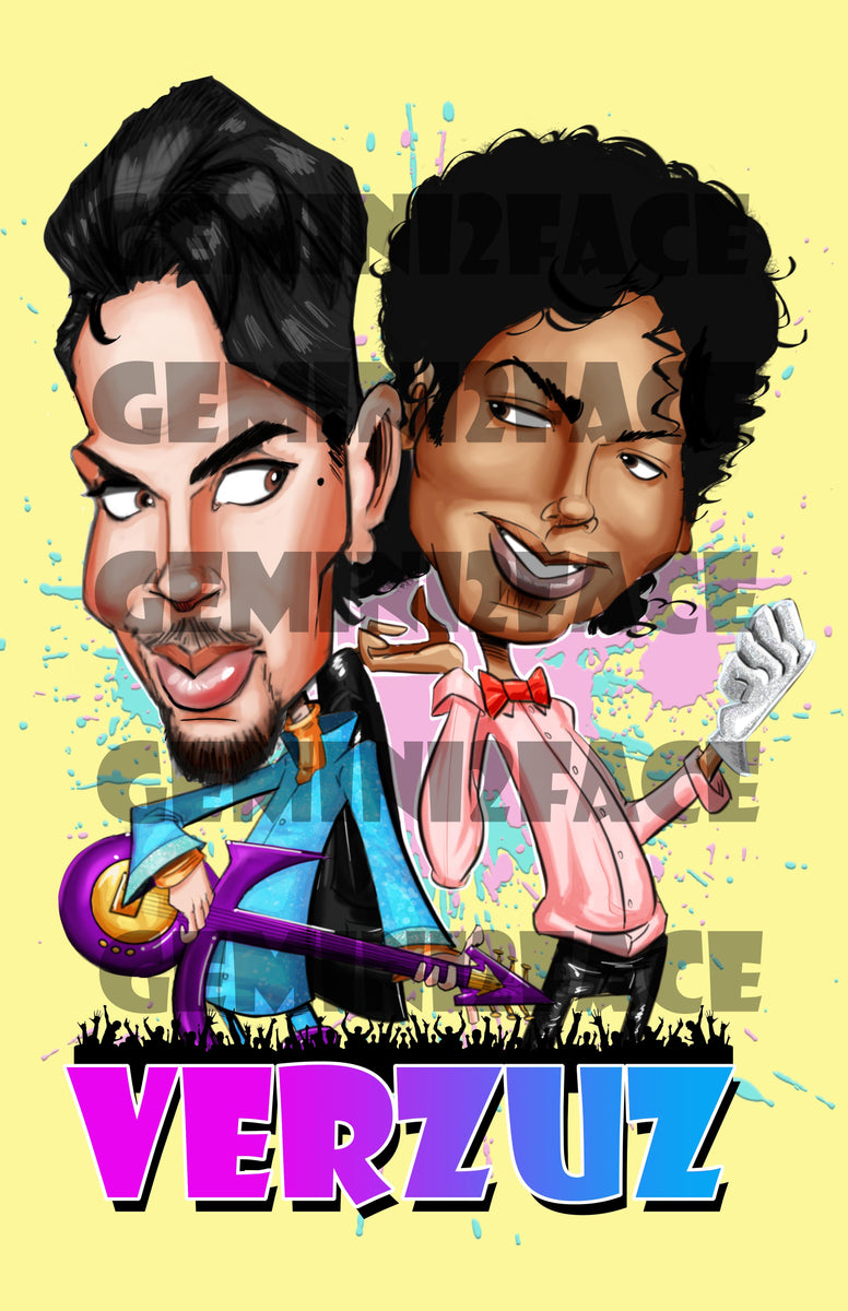 Prince Verzuz MJ w/background PNG – Gemini2face Art E-Store